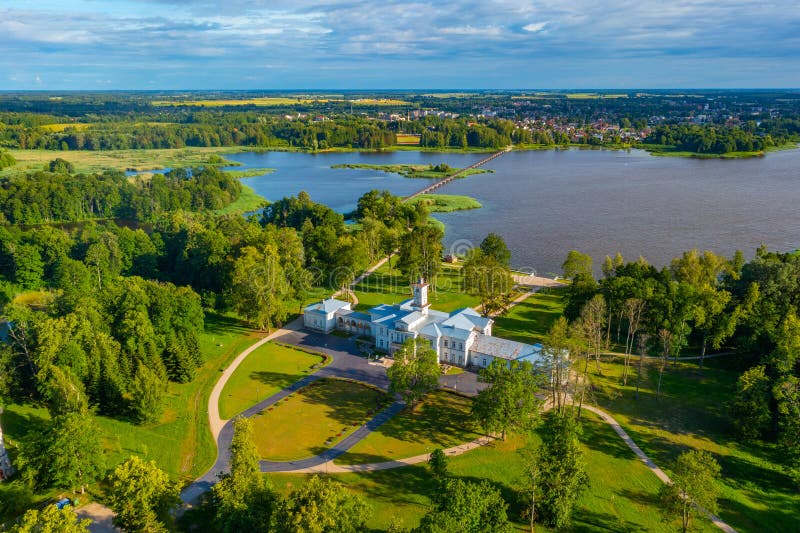 Astravas Manor in Lithuanian Town Birzai Stock Photo - Image of park ...