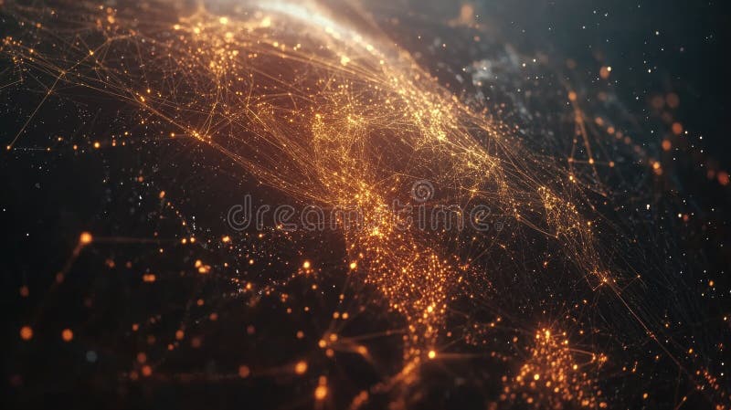 Astro Imagery: Cosmic Network - Glowing Circles, Space Nebula, Digital ...