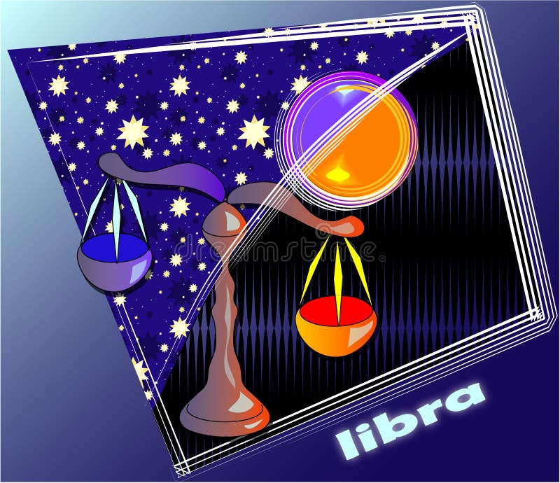 Astro libra stock illustration. Illustration of decor, astrological ...