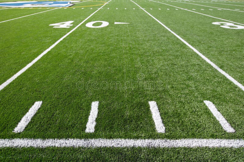 American NFL Football Goal Line Touchdown Marker Stock Image - Image of ...