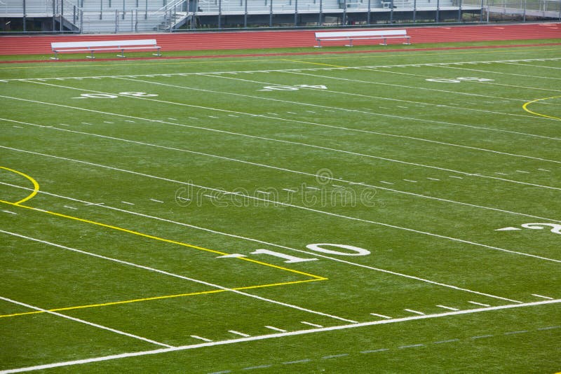 An Astro Turf Football Field Stock Image - Image of outdoors, ball ...