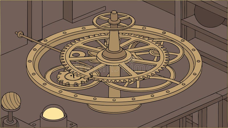 Astrolabe Vintage Device, Astronomical Instrument Historic Tool Vector ...