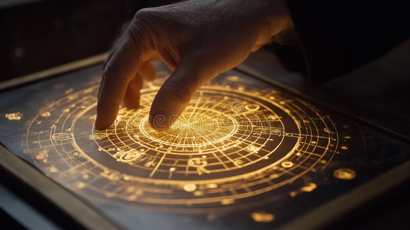 An Astrologer is Thinking about an Astrological Natal Chart. Astrologer ...