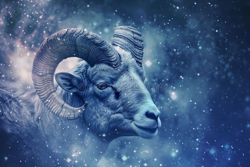 Astrological Abstract Composition with Aries Zodiac Sign Symbol Stock ...