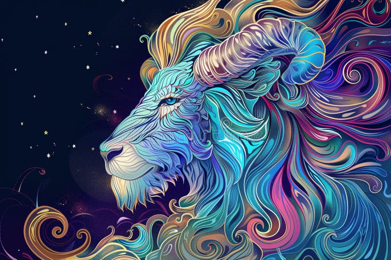 Astrological Abstract Composition with Leo Zodiac Sign Symbol Stock ...