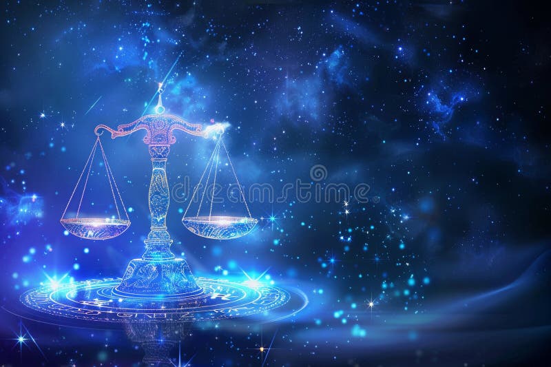 Astrological Abstract Composition with Libra Zodiac Sign Symbol Stock ...