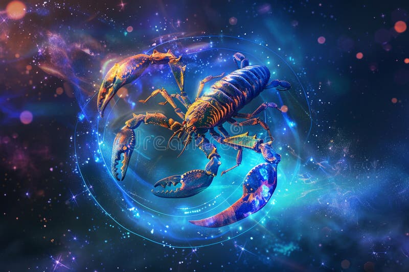 Astrological Abstract Composition with Scorpio Zodiac Sign Symbol Stock ...