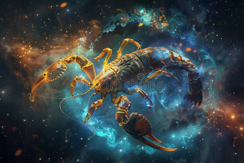 Astrological Abstract Composition with Scorpio Zodiac Sign Symbol Stock ...