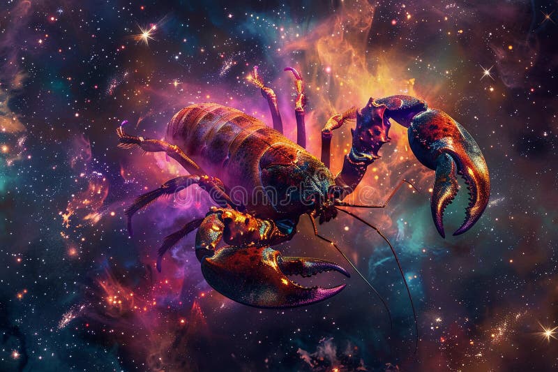 Astrological Abstract Composition with Scorpio Zodiac Sign Symbol Stock ...