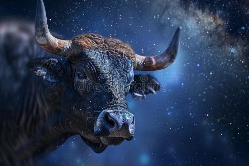 Astrological Abstract Composition with Taurus Zodiac Sign Symbol Stock ...