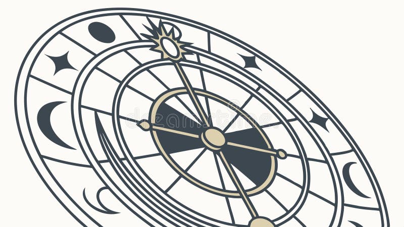 Astrological Chart Wheel, Celestial Cycles, Vector Design Generative AI ...