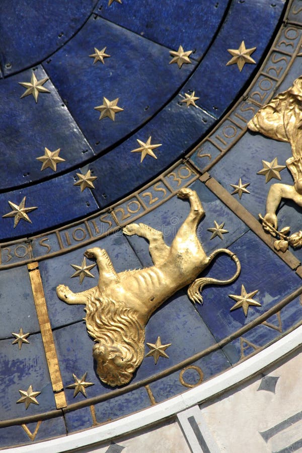 Astrological clock stock image. Image of zodiac, wheel - 6177671