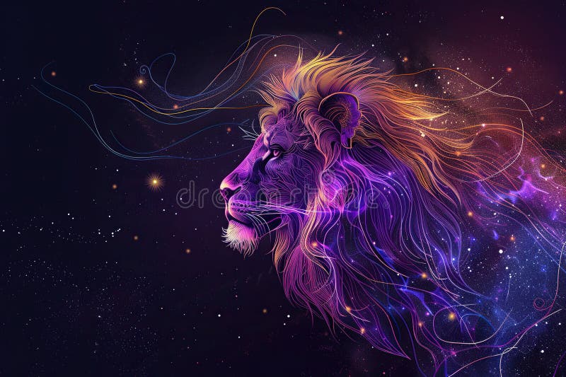 Astrological Composition with Concept of Leo Zodiac Sign Symbol Stock ...