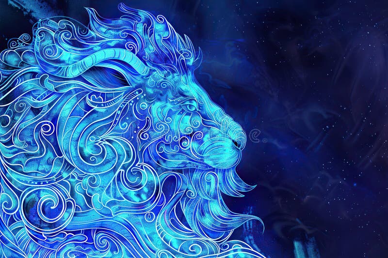 Astrological Composition with Concept of Leo Zodiac Sign Symbol Stock ...