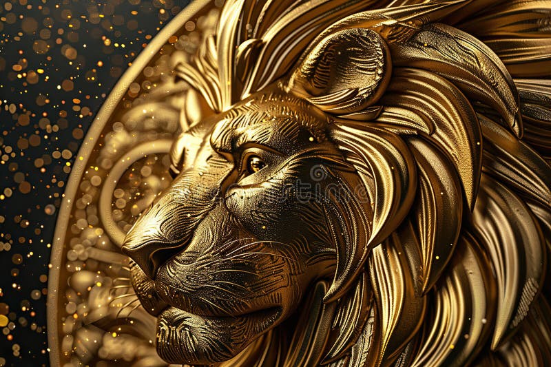 Astrological Composition with Concept of Leo Zodiac Sign Symbol Stock ...