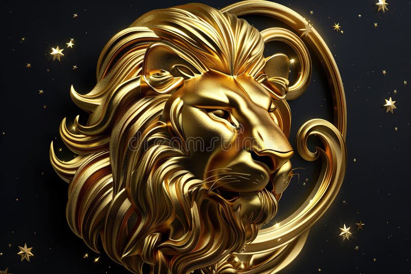 Astrological Composition with Concept of Leo Zodiac Sign Symbol Stock ...