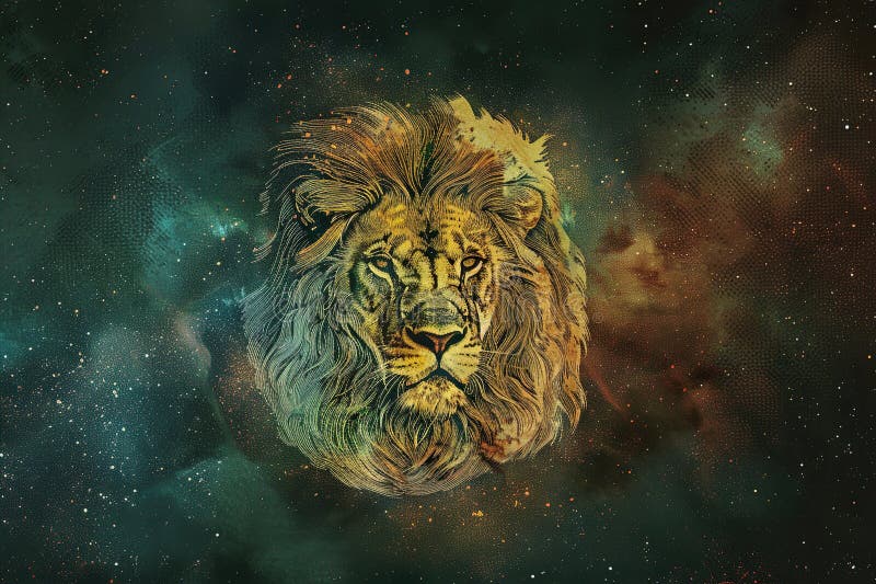 Astrological Composition with Concept of Leo Zodiac Sign Symbol Stock ...