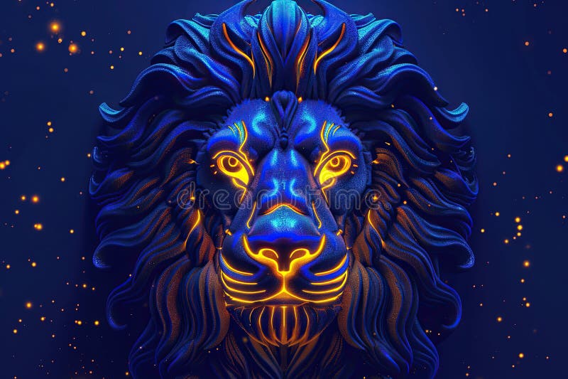 Astrological Composition with Concept of Leo Zodiac Sign Symbol Stock ...