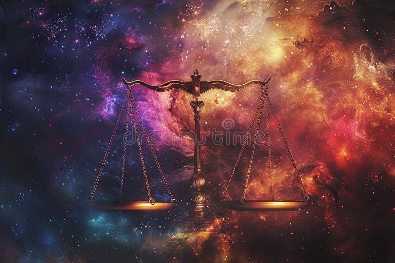 Astrological Composition with Concept of Libra Zodiac Sign Symbol Stock ...