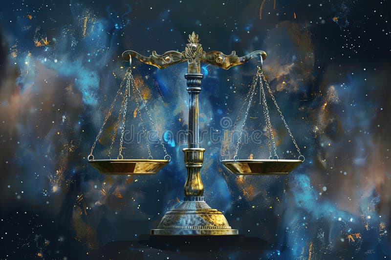 Astrological Composition with Concept of Libra Zodiac Sign Symbol Stock ...