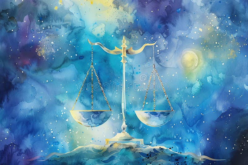 Astrological Composition with Concept of Libra Zodiac Sign Symbol Stock ...