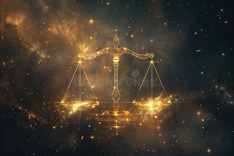 Astrological Composition with Concept of Libra Zodiac Sign Symbol Stock ...