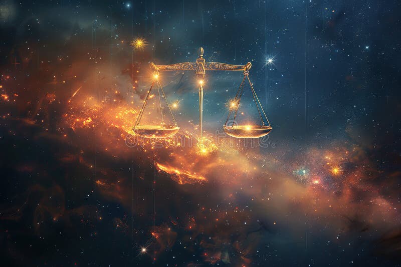 Astrological Composition with Concept of Libra Zodiac Sign Symbol Stock ...