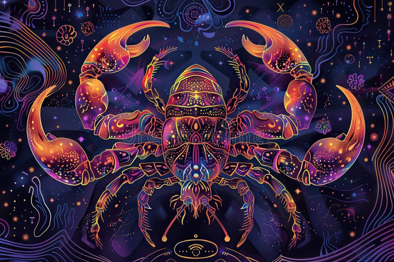 Astrological Composition with Concept of Scorpio Zodiac Sign Symbol ...