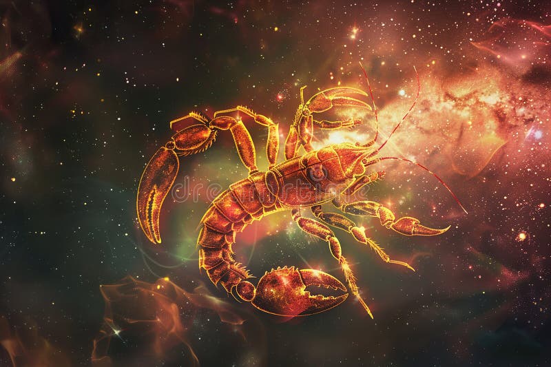 Astrological Composition with Concept of Scorpio Zodiac Sign Symbol ...