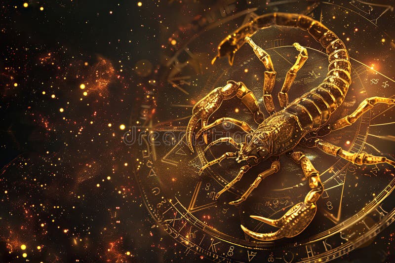 Astrological Composition with Concept of Scorpio Zodiac Sign Symbol ...