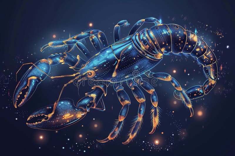 Astrological Composition with Concept of Scorpio Zodiac Sign Symbol ...