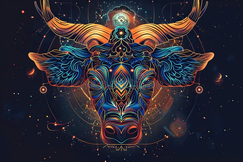 Astrological Composition with Concept of Taurus Zodiac Sign Symbol ...