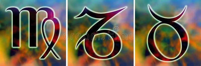 Astrological earth signs stock illustration. Illustration of esoteric ...