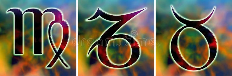 Astrological earth signs stock illustration. Illustration of esoteric ...