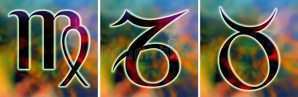 Astrological earth signs stock illustration. Illustration of esoteric ...