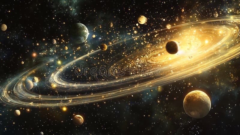 Spiritual Alignment and Divine Timing in Cosmic Evolution Art Stock ...