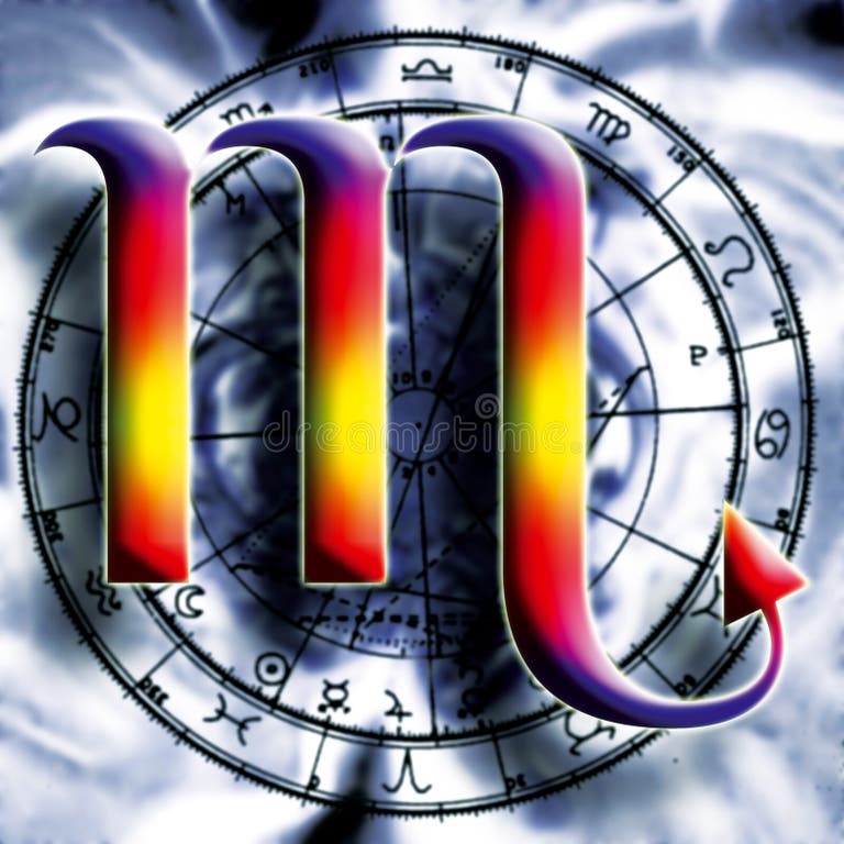 Astrological sign scorpio stock illustration. Illustration of glyph ...
