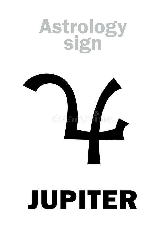 Astrologie: Planet JUPITER vektor abbildung. Illustration von drache ...