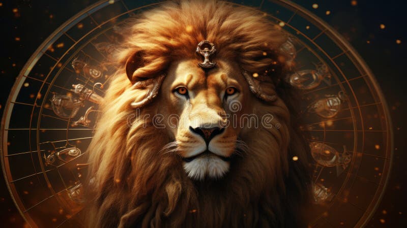 Astrology Calendar, Leo Zodiac Sign Stock Image - Image of magical ...