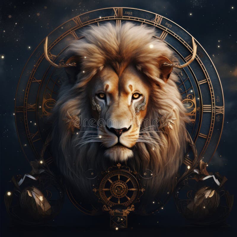 Astrology Calendar, Leo Zodiac Sign Stock Image - Image of magical ...