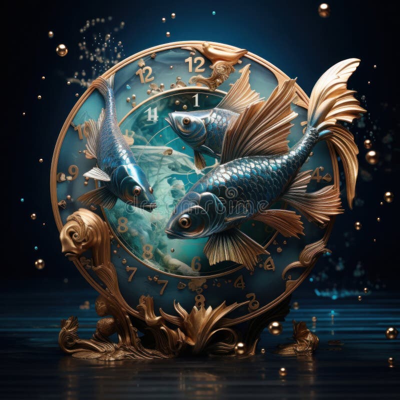 Astrology Calendar, Pisces Zodiac Sign Stock Image - Image of design ...