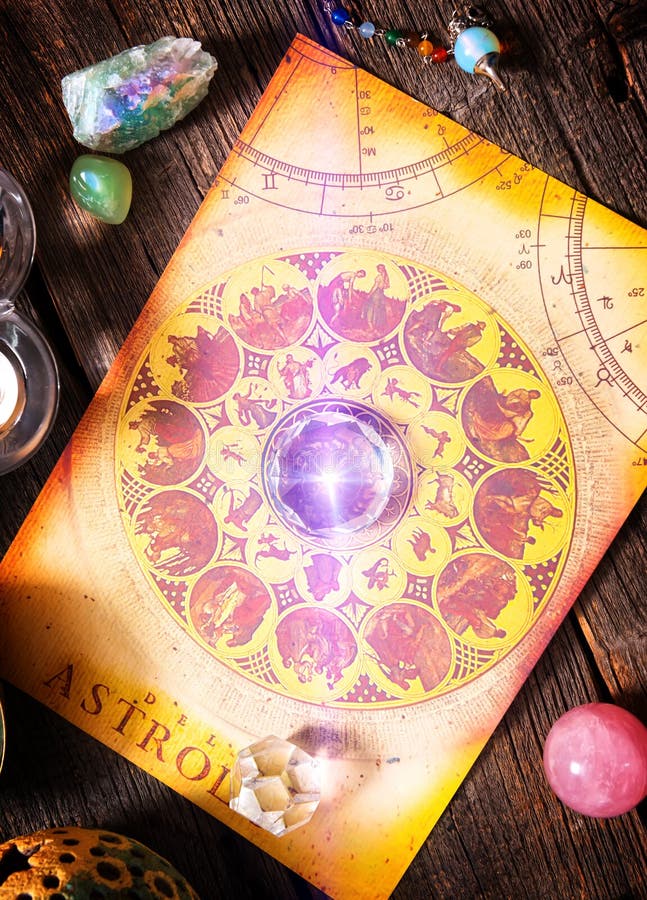 Astrology with crystals stock photo. Image of crystal - 67469144