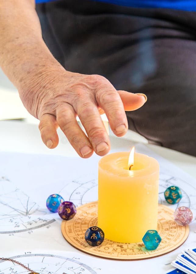 Astrology and Fortune Telling Old Fortune Teller. Selective Focus Stock ...