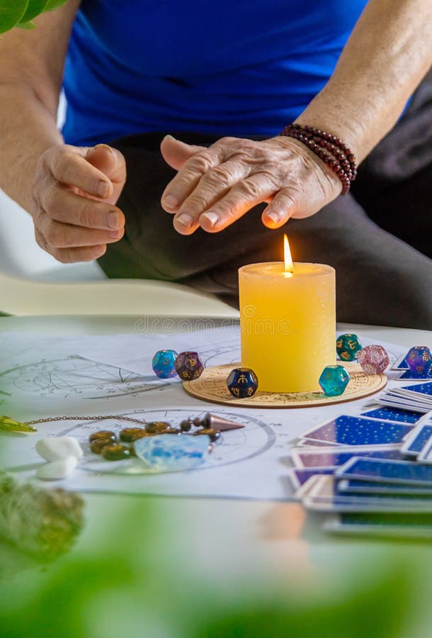 Astrology and Fortune Telling Old Fortune Teller. Selective Focus Stock ...