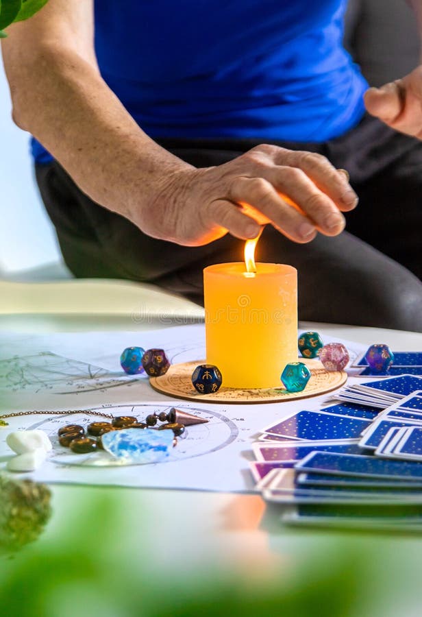 Astrology and Fortune Telling Old Fortune Teller. Selective Focus Stock ...