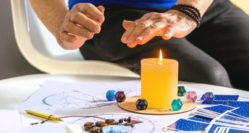 Astrology and Fortune Telling Old Fortune Teller. Selective Focus Stock ...