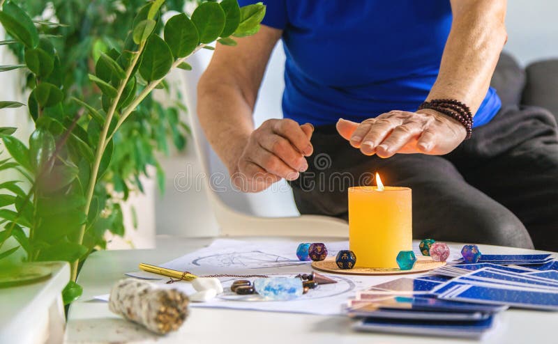 Astrology and Fortune Telling Old Fortune Teller. Selective Focus Stock ...
