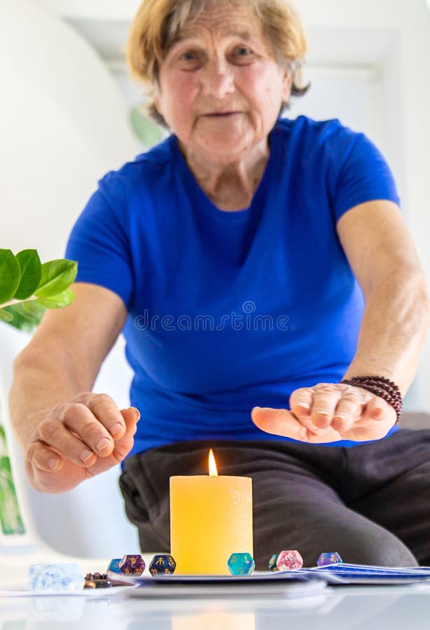 Astrology and Fortune Telling Old Fortune Teller. Selective Focus Stock ...