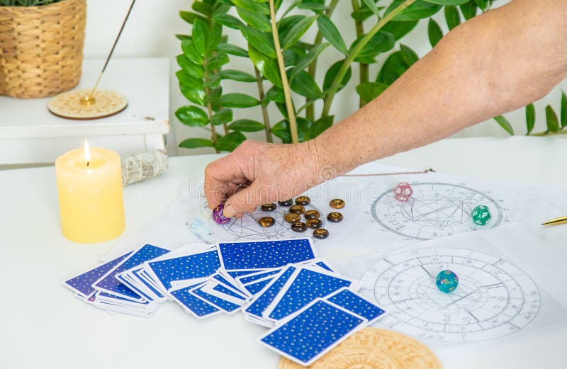 Astrology and Fortune Telling Old Fortune Teller. Selective Focus Stock ...