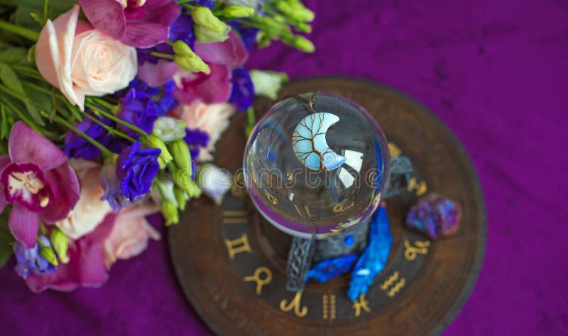 Mystical Astrology Chart with Planetary Icons and Stars Stock Image ...